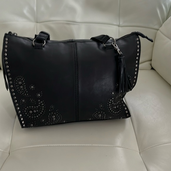 The Sak | Bags | The Sak Black Studded Zip Top Bag | Poshmark